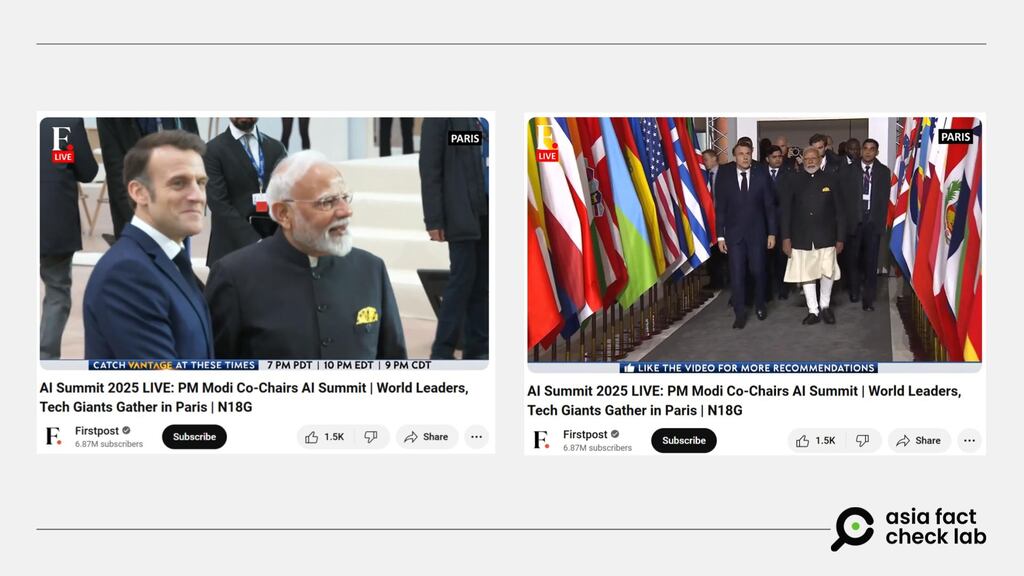 Does a video show France’s Macron snubbing the Indian leader at Paris ...