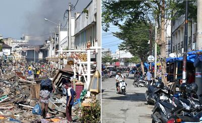 Photos: Before, after images compare and contrast scenes from Indian ...