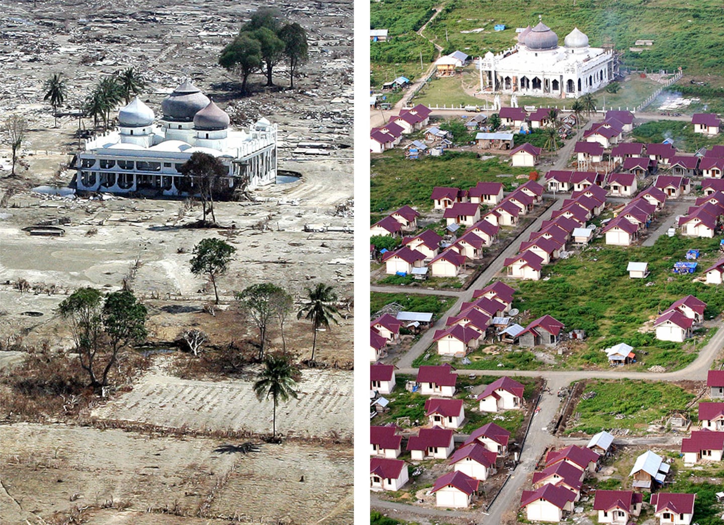 Photos: Before, after images compare and contrast scenes from Indian Ocean Tsunami – Radio Free Asia