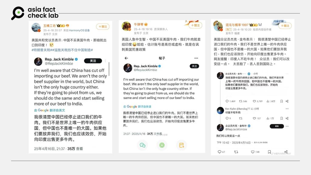 Did a US politician suggest selling all American beef to India instead ...