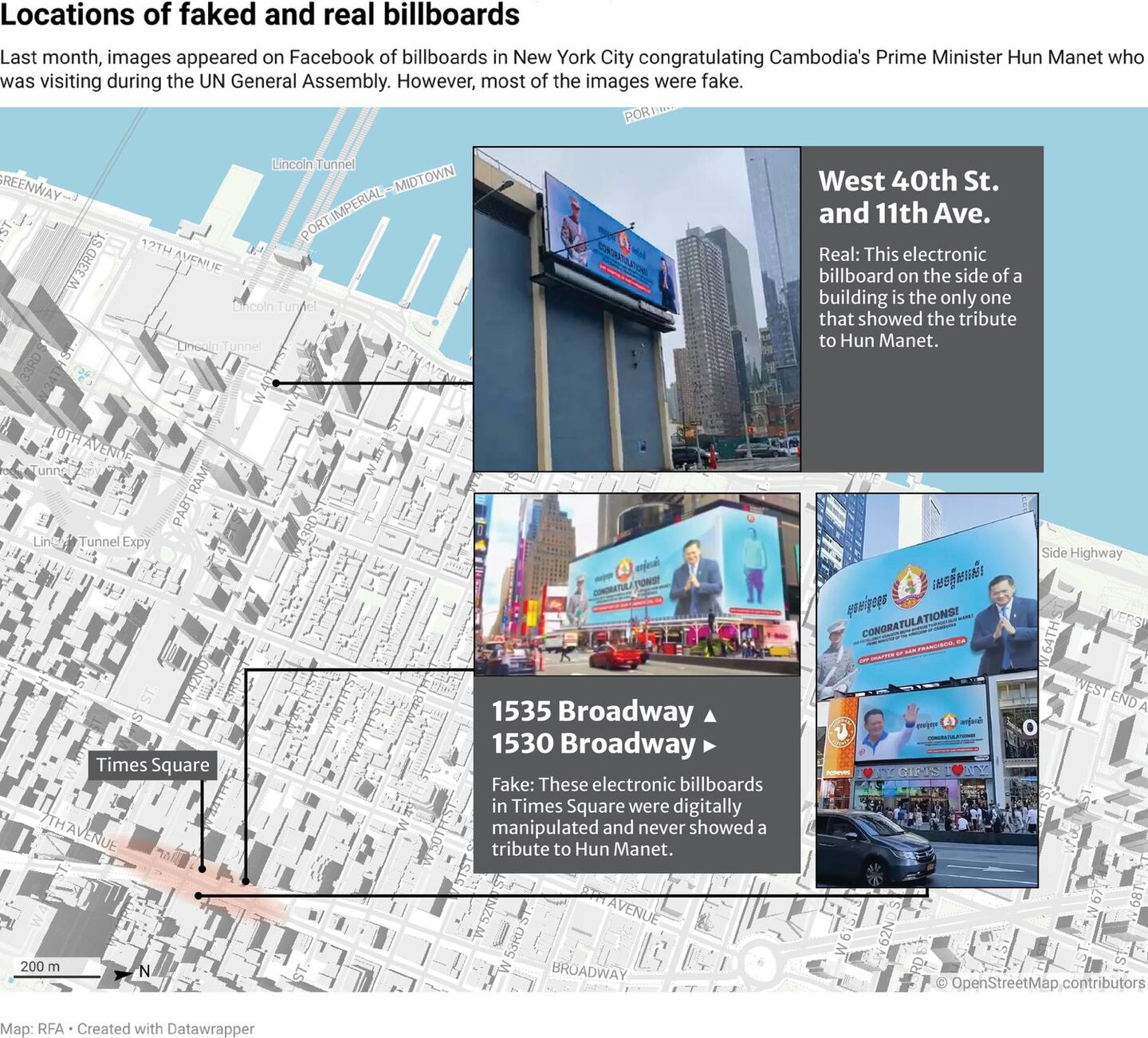Times Square ads celebrating new Cambodian leader were faked – Radio ...